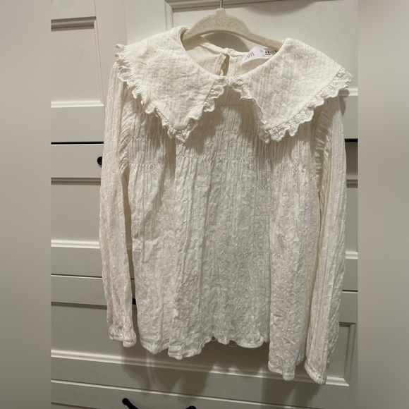 Zara | Shirts & Tops | Zara Peter Pan Blouse | Poshmark